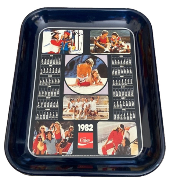 Dining | Vintage 1982 Coca Cola Calendar Tray Collectible Coke Tray ...